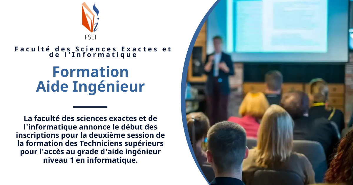 Formation des Techniciens supérieurs pour l’accès au grade d’aide ...
