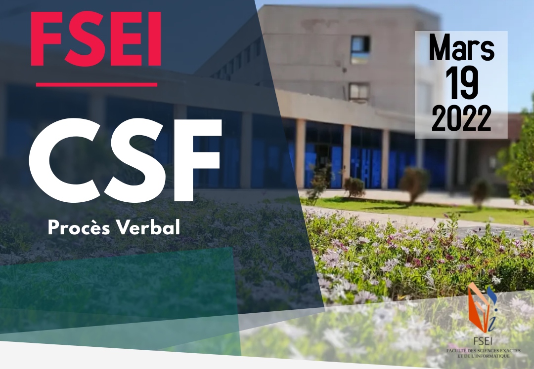 Conseils scientifique de la faculté – Faculty of Exact Sciences and ...