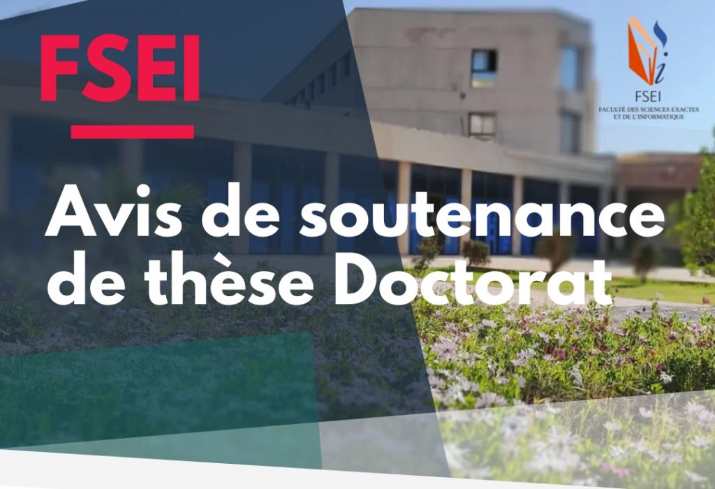 Faculty of Exact Sciences and Computer Science – Mostaganem – FSEI