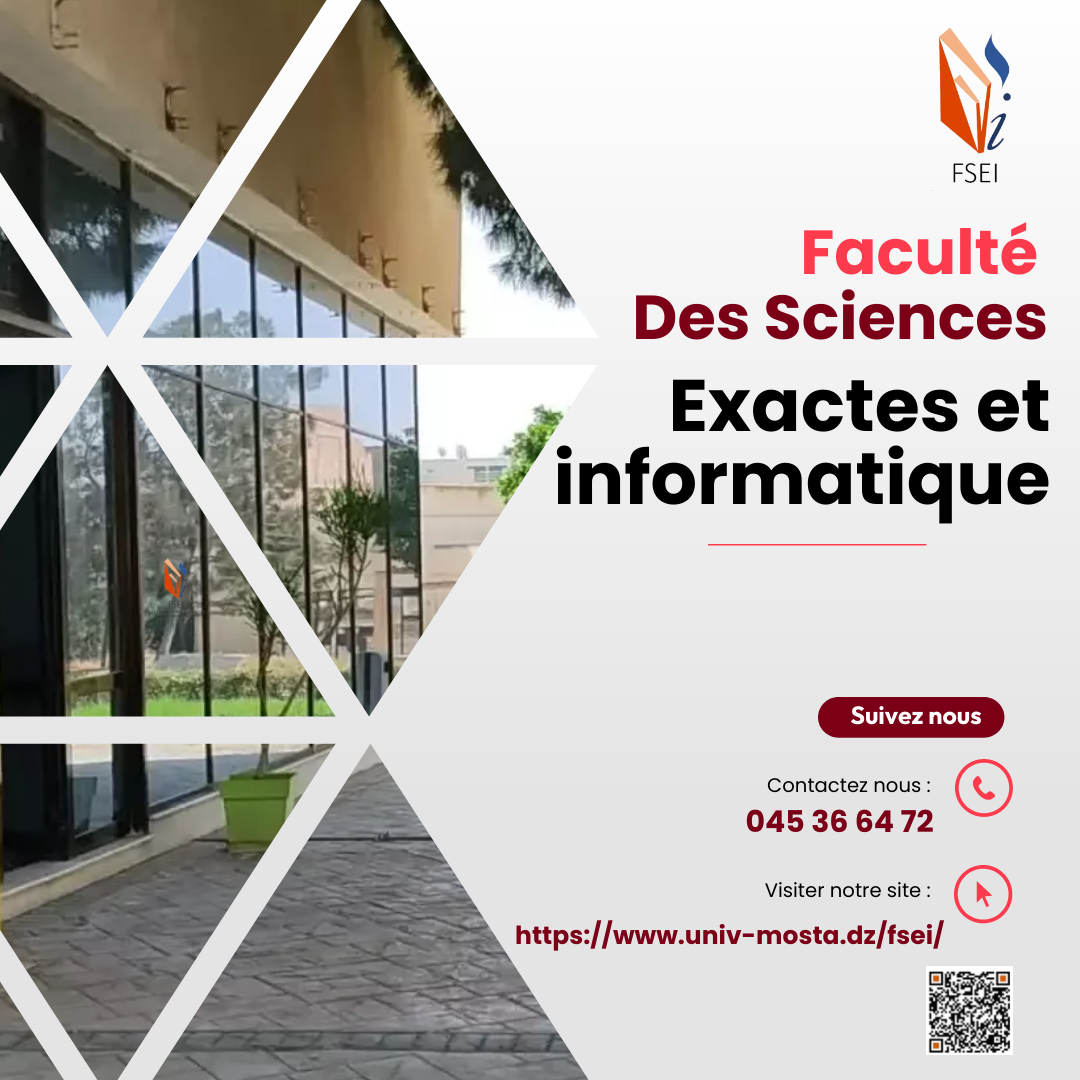 Université De Mostaganem – Faculty of Exact Sciences and Computer ...